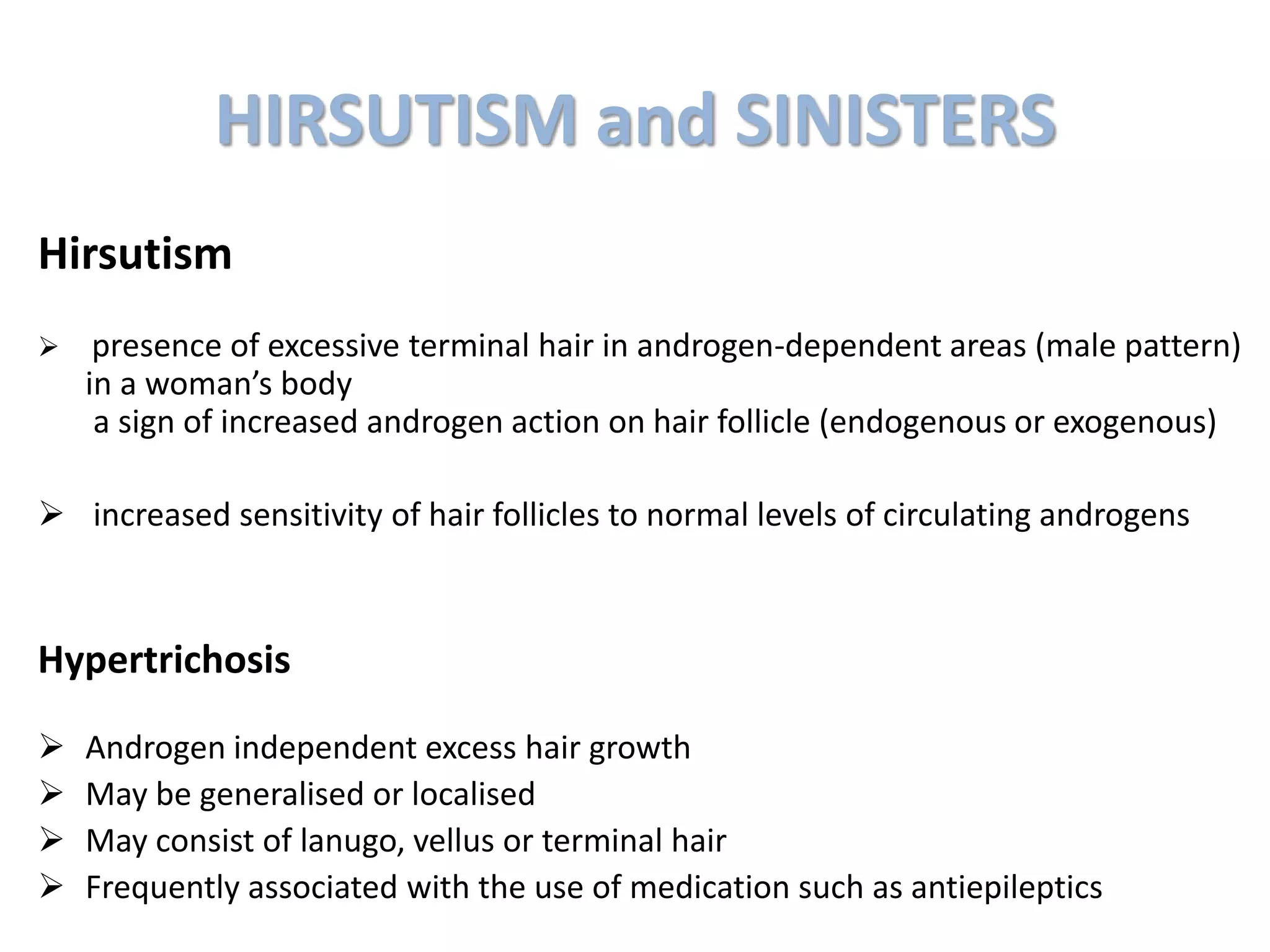 Diagnostic approach to a case of Hirsutism | PPTX