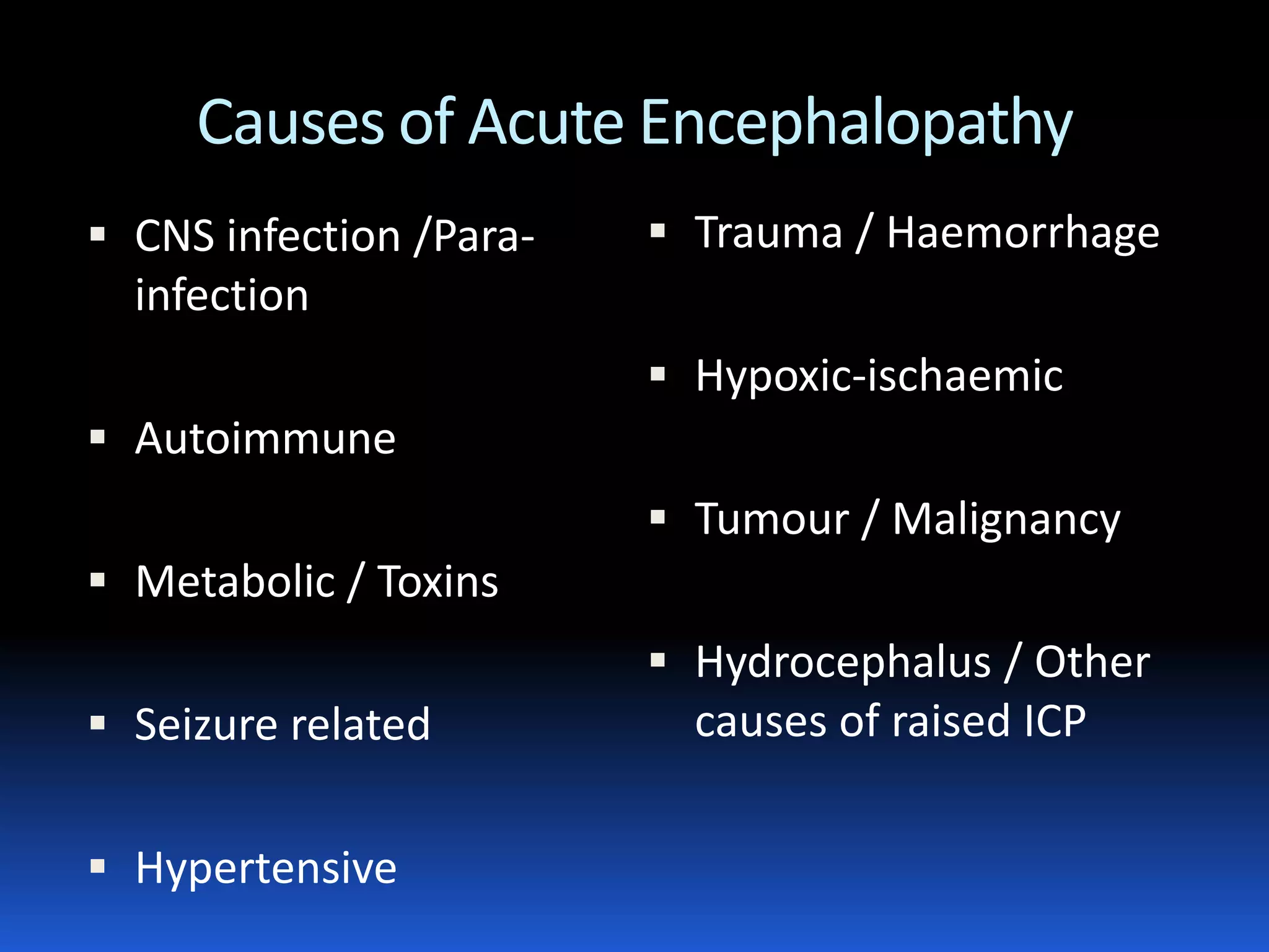 Diagnostic approach to acute encephalopathy | PDF