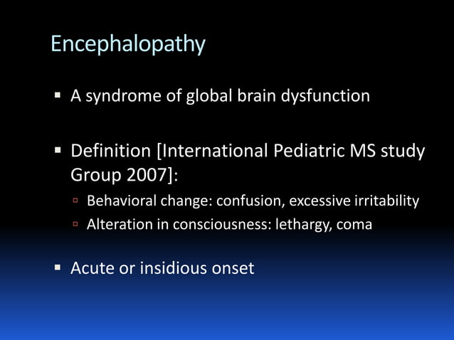 Diagnostic approach to acute encephalopathy | PDF