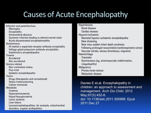 Diagnostic approach to acute encephalopathy | PDF