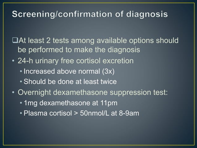 Diagnostic approach to cushing syndrome | PPTX