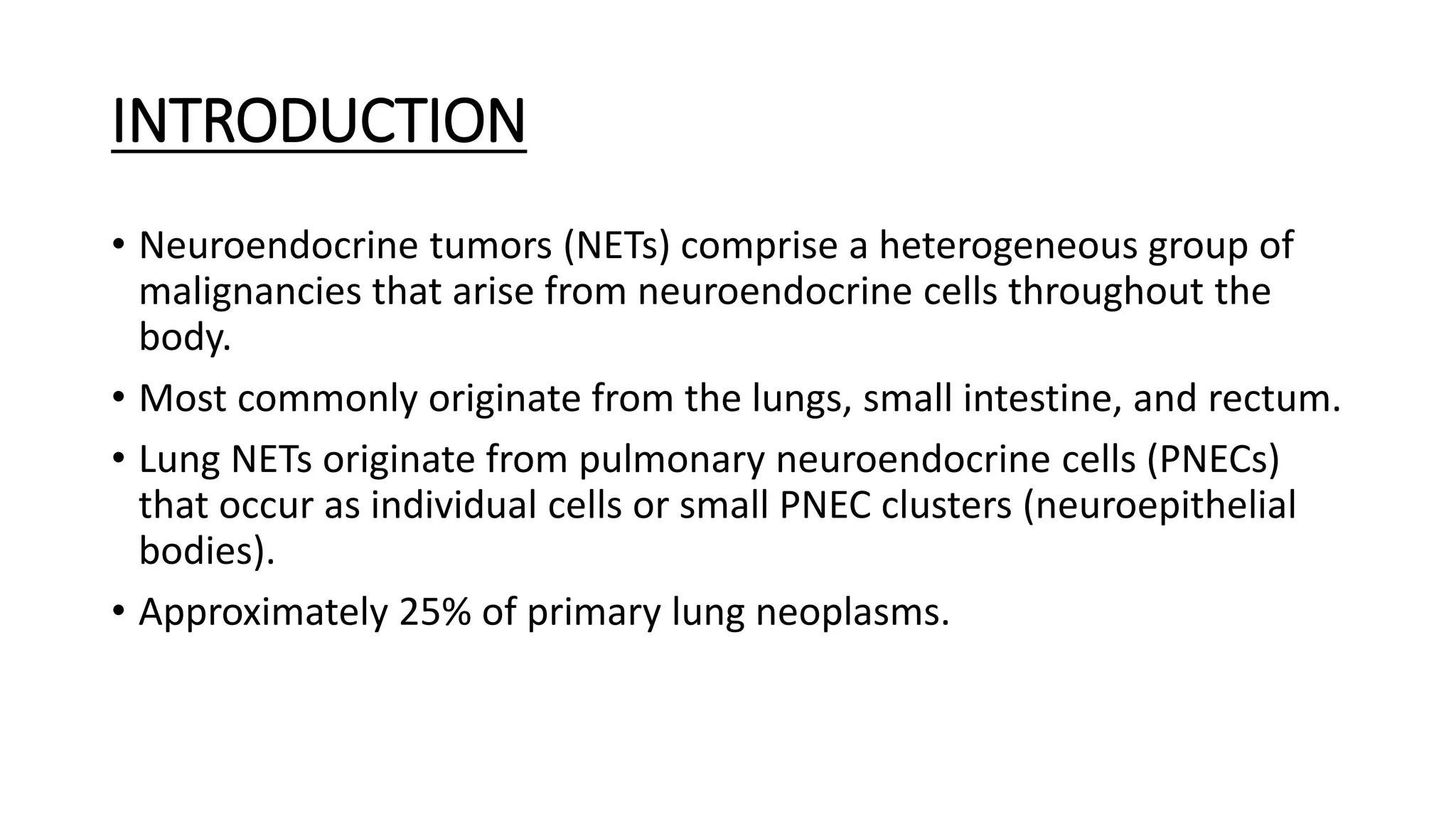 Diagnostic approach to neuroendocrine tumors of lung | PPTX