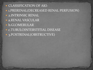 Diagnostic approach to the patient with aki | PPTX | Blood Disorders ...