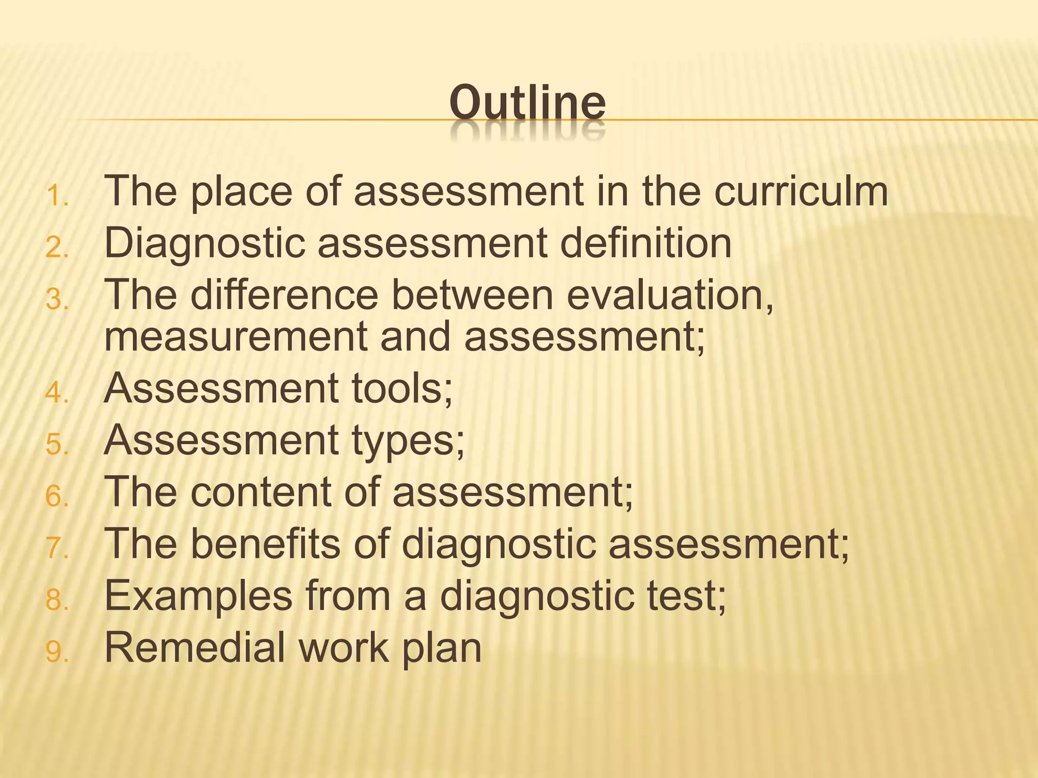 Diagnostic assessment | PPTX