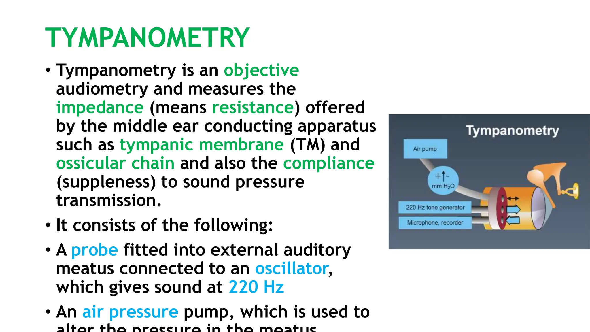 diagnostic audiology, audiometry, tympanometry and OAE.pptx
