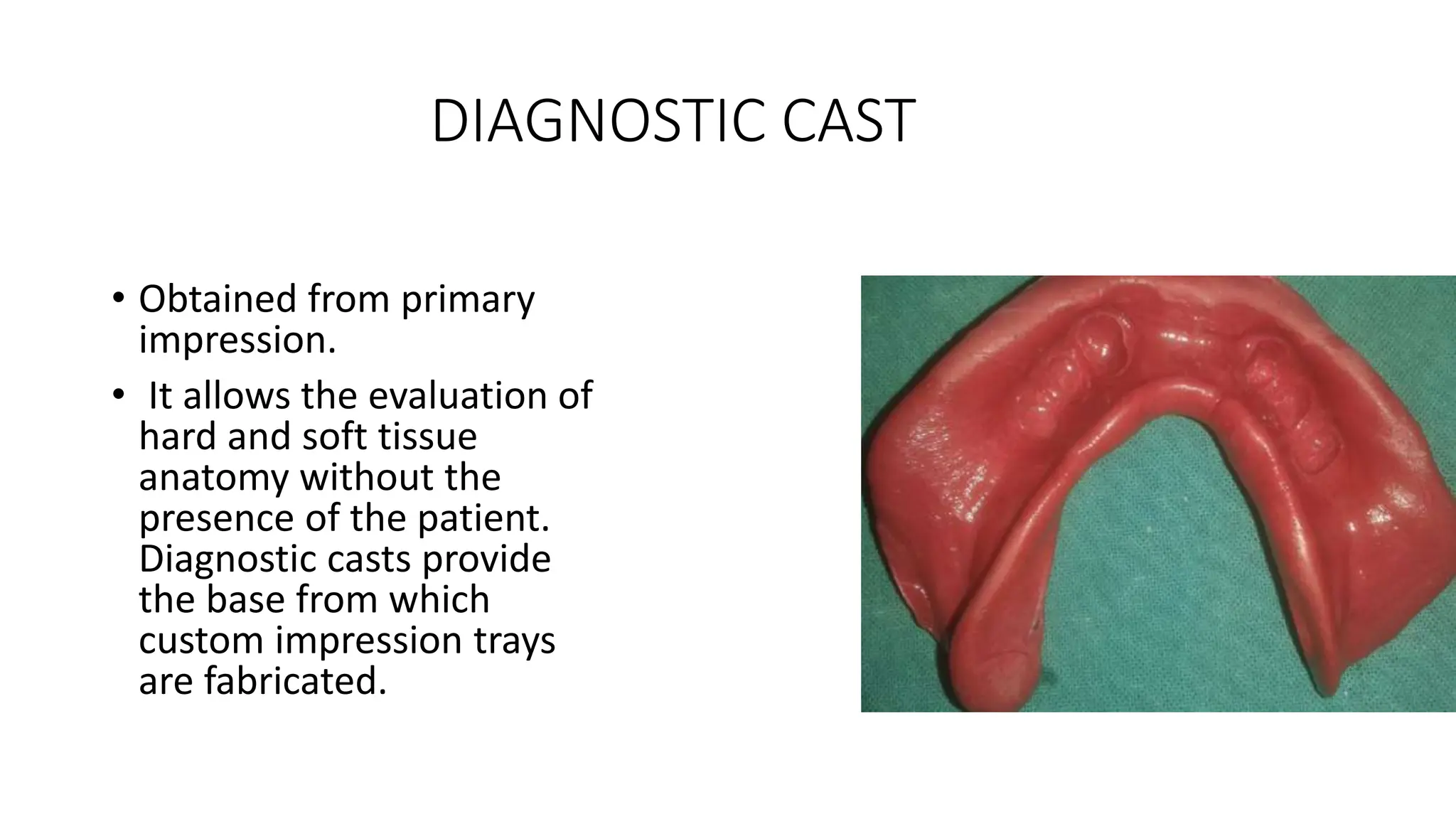 Diagnostic cast FOR COMPLETE DENTURES pptx | PPTX