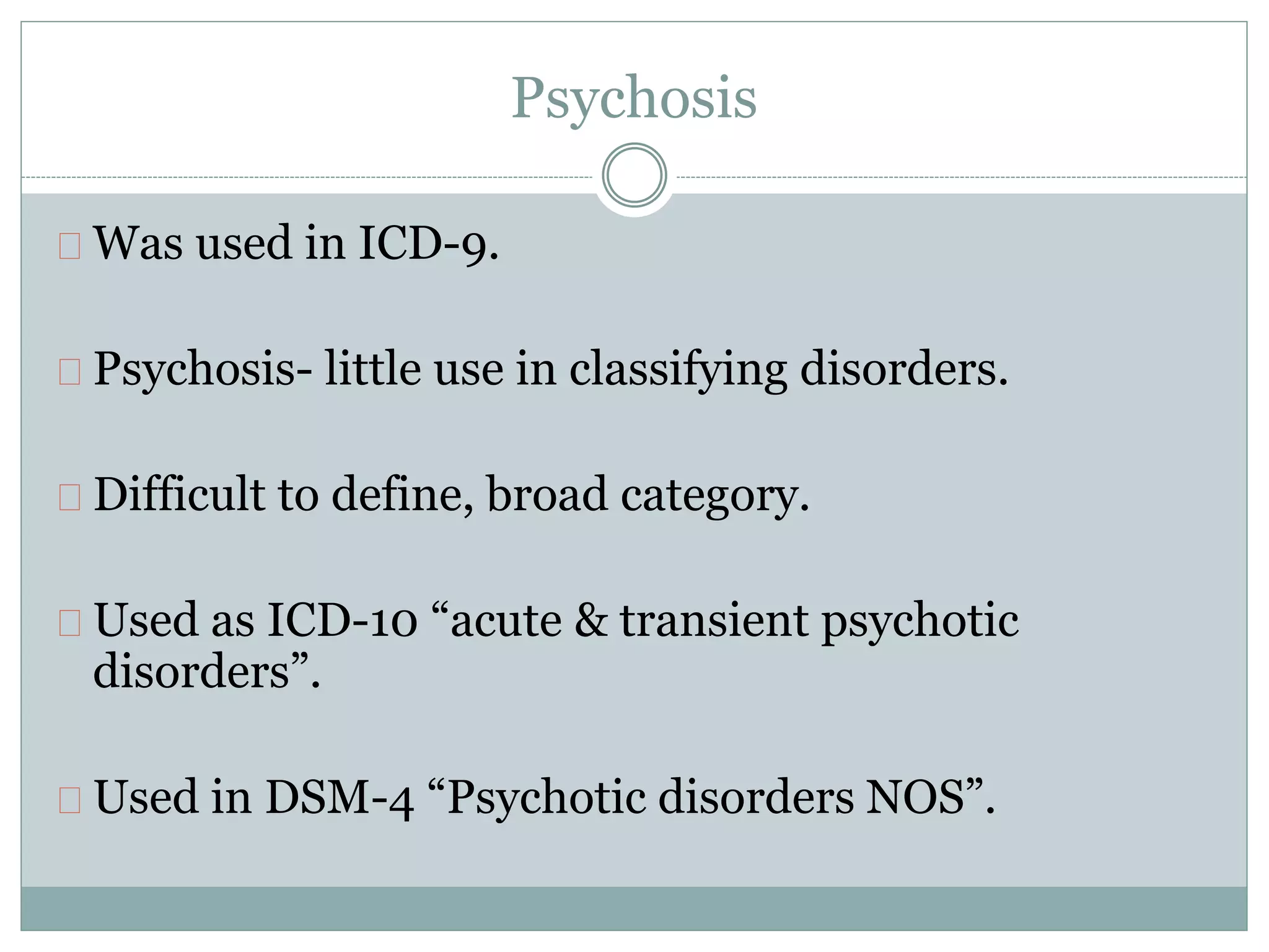 Classification of Psychiatric disorders | PPTX