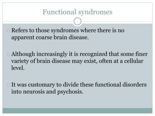 Classification of Psychiatric disorders | PPTX