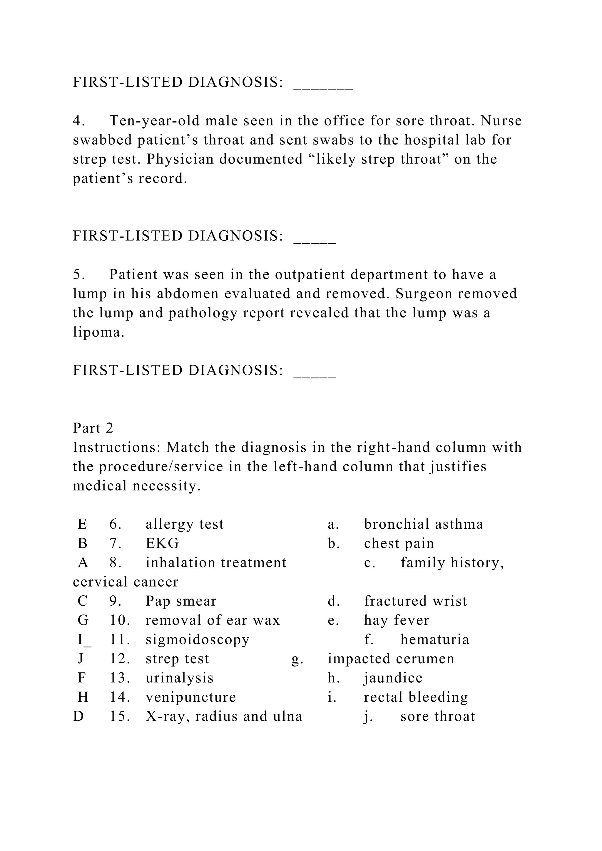 Diagnostic Coding Icd 10 Cmassignment 13diagnostic Cdocx