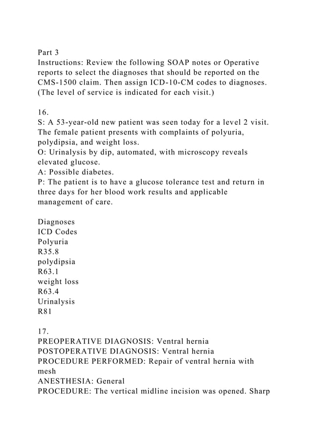 Diagnostic Coding Icd 10 Cmassignment 13diagnostic Cdocx