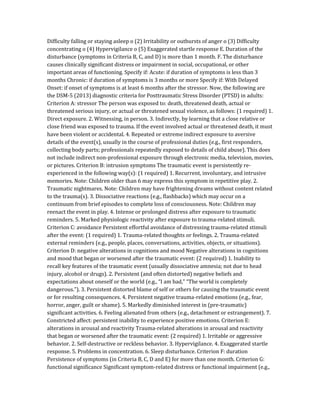 diagnostic criteria for Posttraumatic Stress Disorder.docx