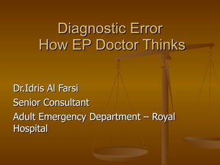 Diagnostic error | PPT