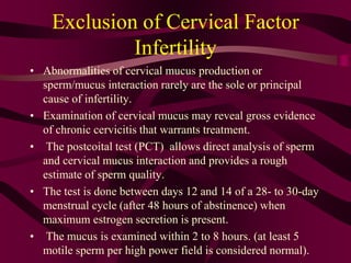 Diagnostic evaluation of the infertile female | PPTX