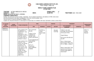 Weekly Home Learning Plan for Music Template.docx