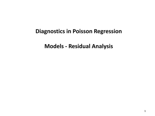 Diagnostic in poisson regression models | PDF | Technology & Computing