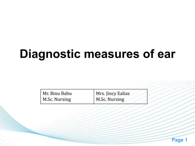 Diagnostic measures of ear | PPTX