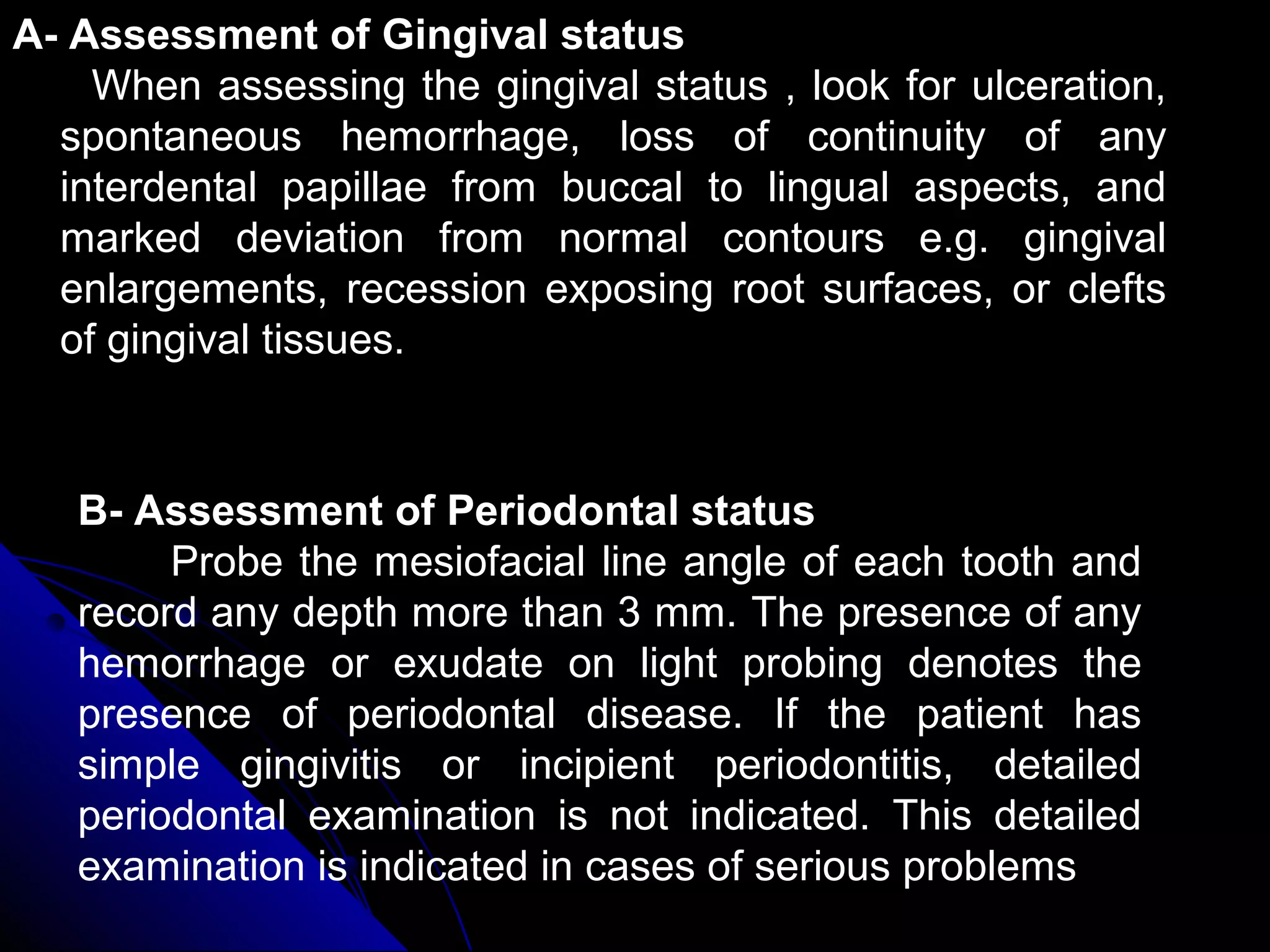 Diagnostic methods for detecting periodontal diseases | PPT