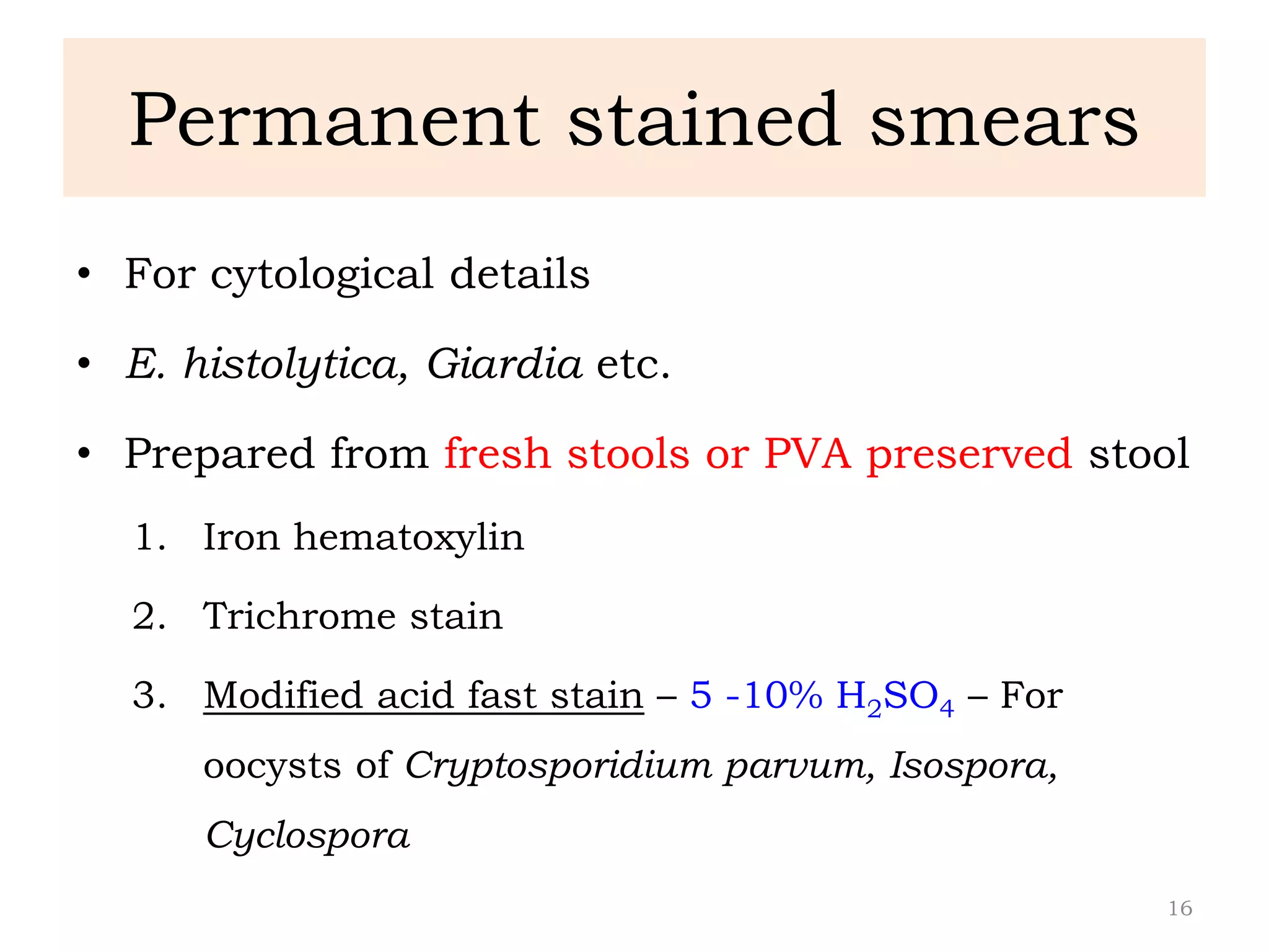 Diagnostic methods in intestinal parasites | PPTX