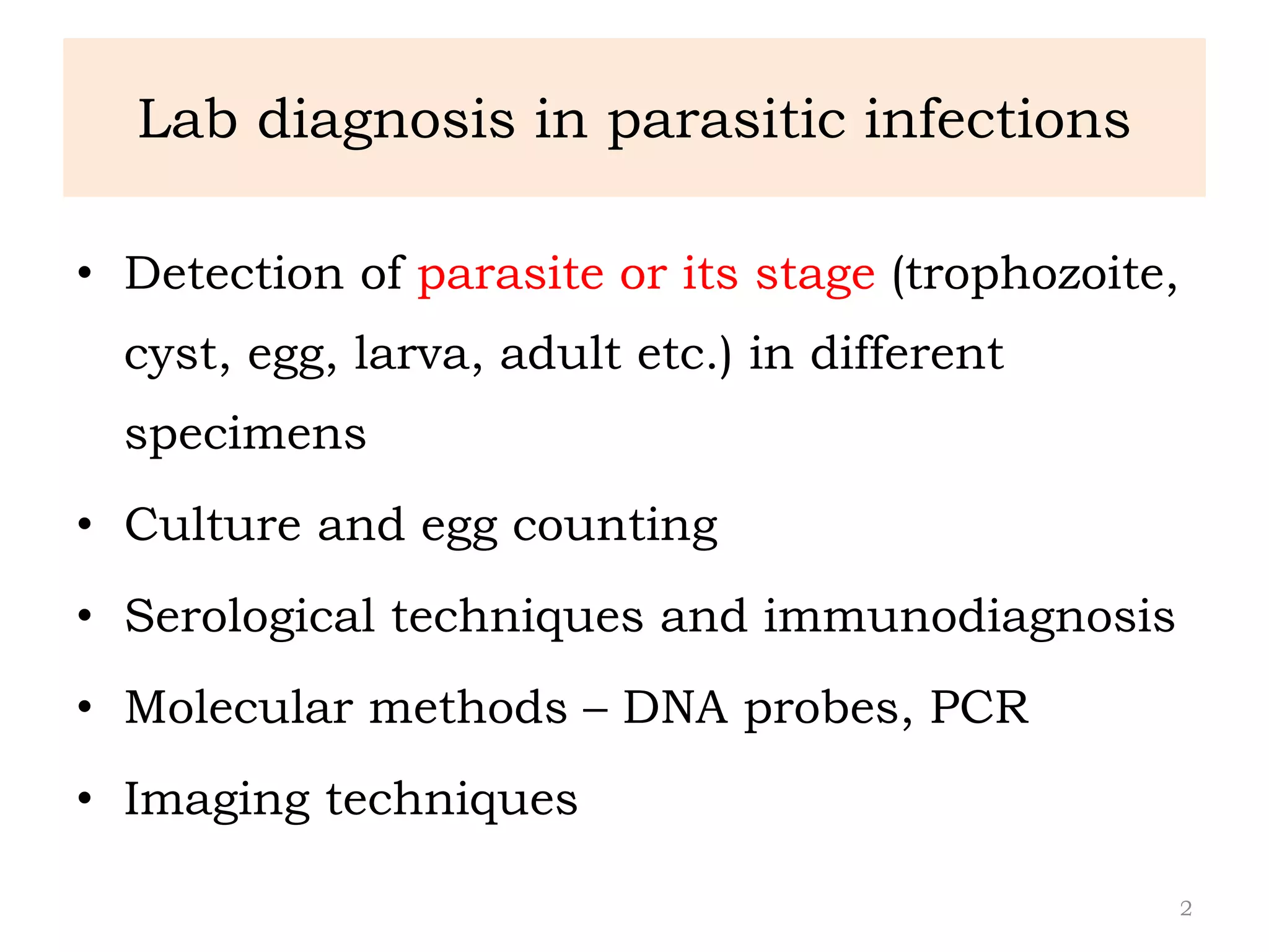 Diagnostic methods in intestsinal parasites | PPTX