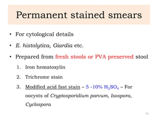 Diagnostic methods in intestsinal parasites | PPT