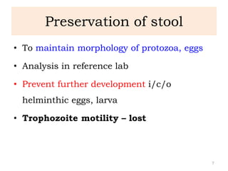 Diagnostic methods in intestsinal parasites | PPT
