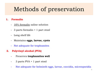 Diagnostic methods in intestsinal parasites | PPT