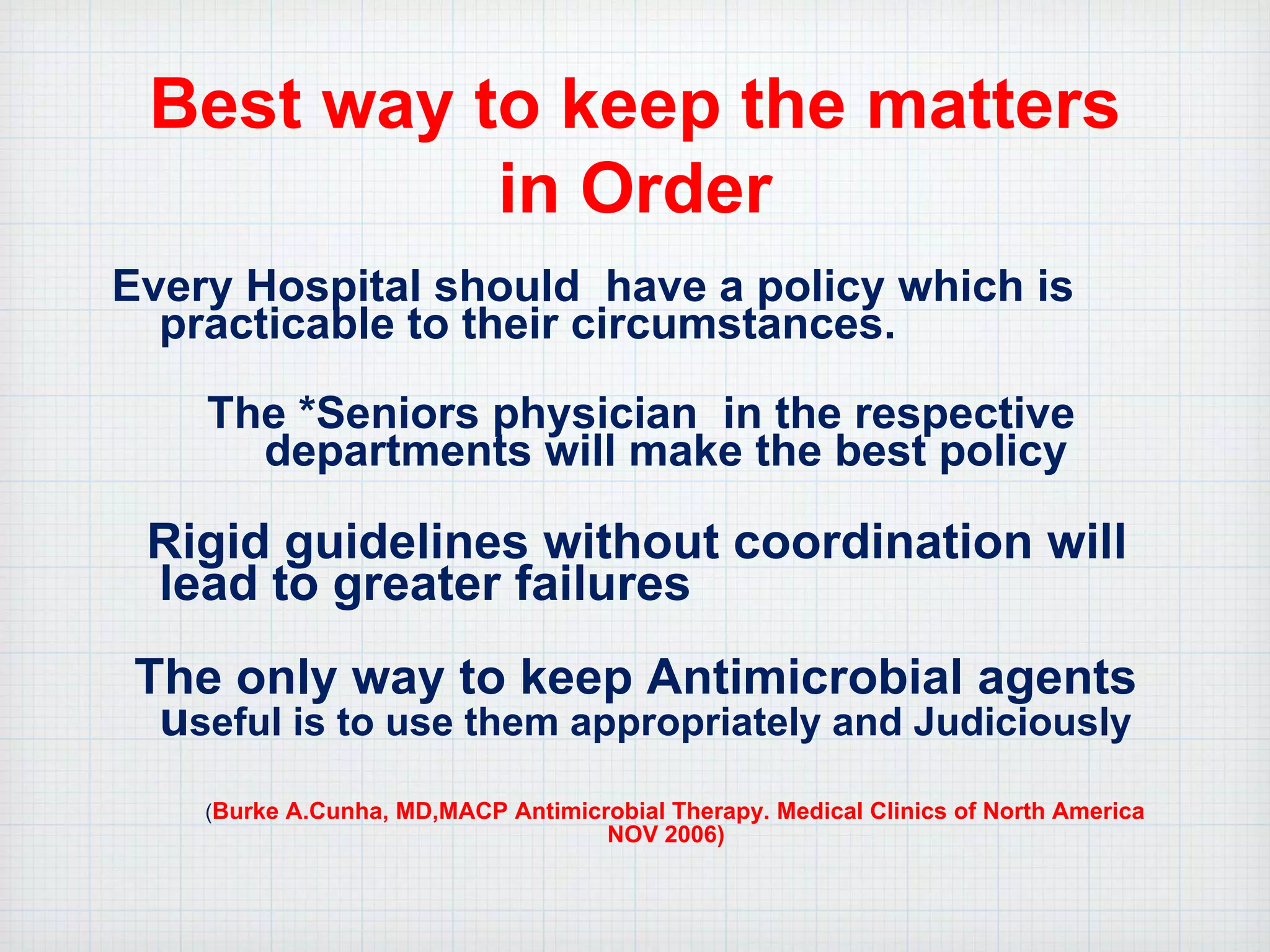 Diagnostic microbiology in Antibiotic policy | PPTX