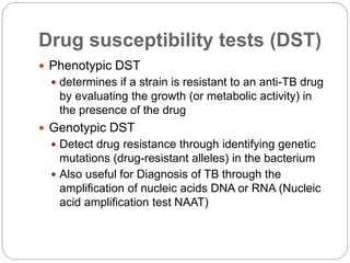 Diagnostic modalities in tuberculosis | PPTX