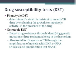 Diagnostic modalities tb final edited | PPTX