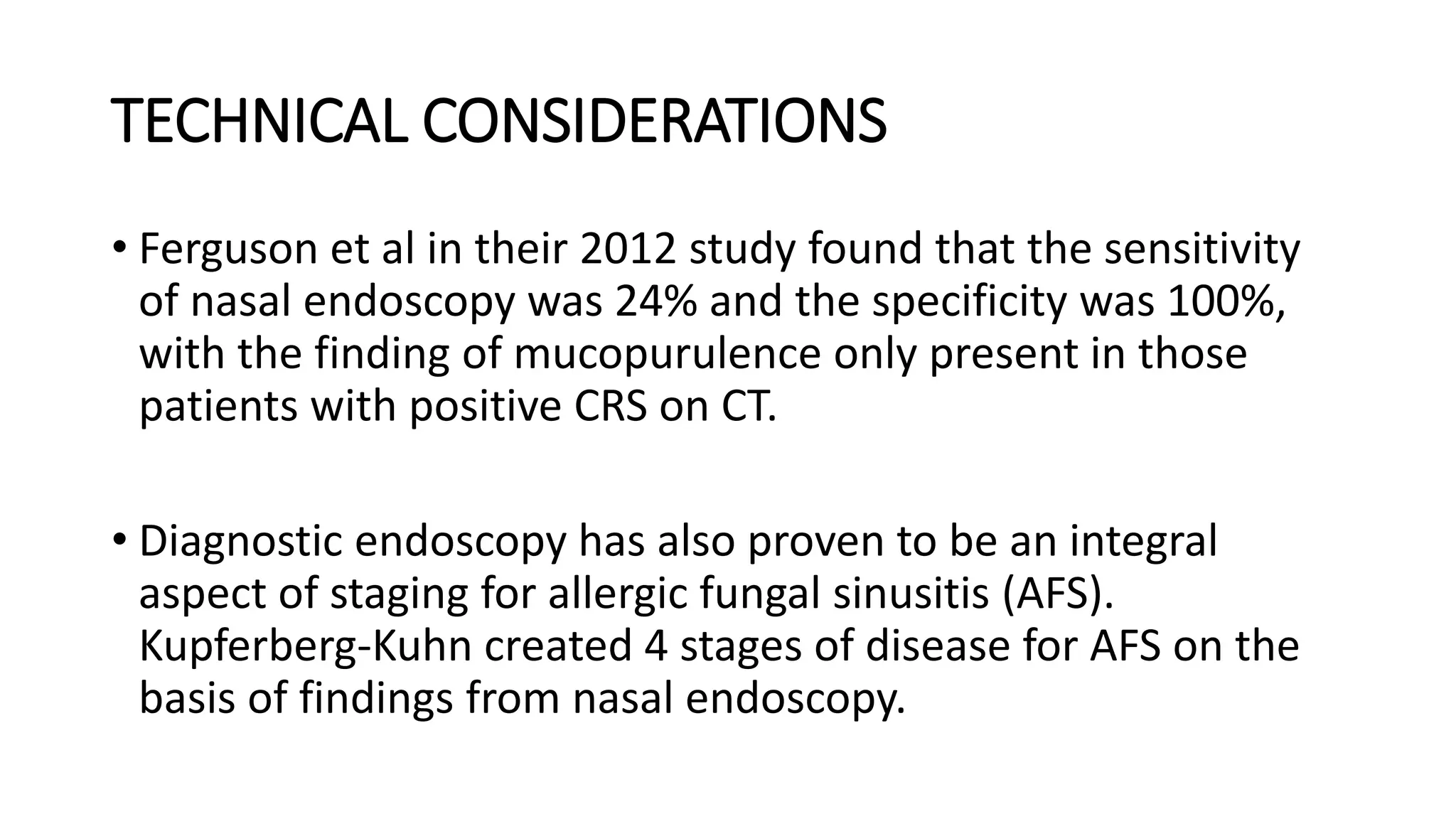 Diagnostic nasal endoscopy | PPTX
