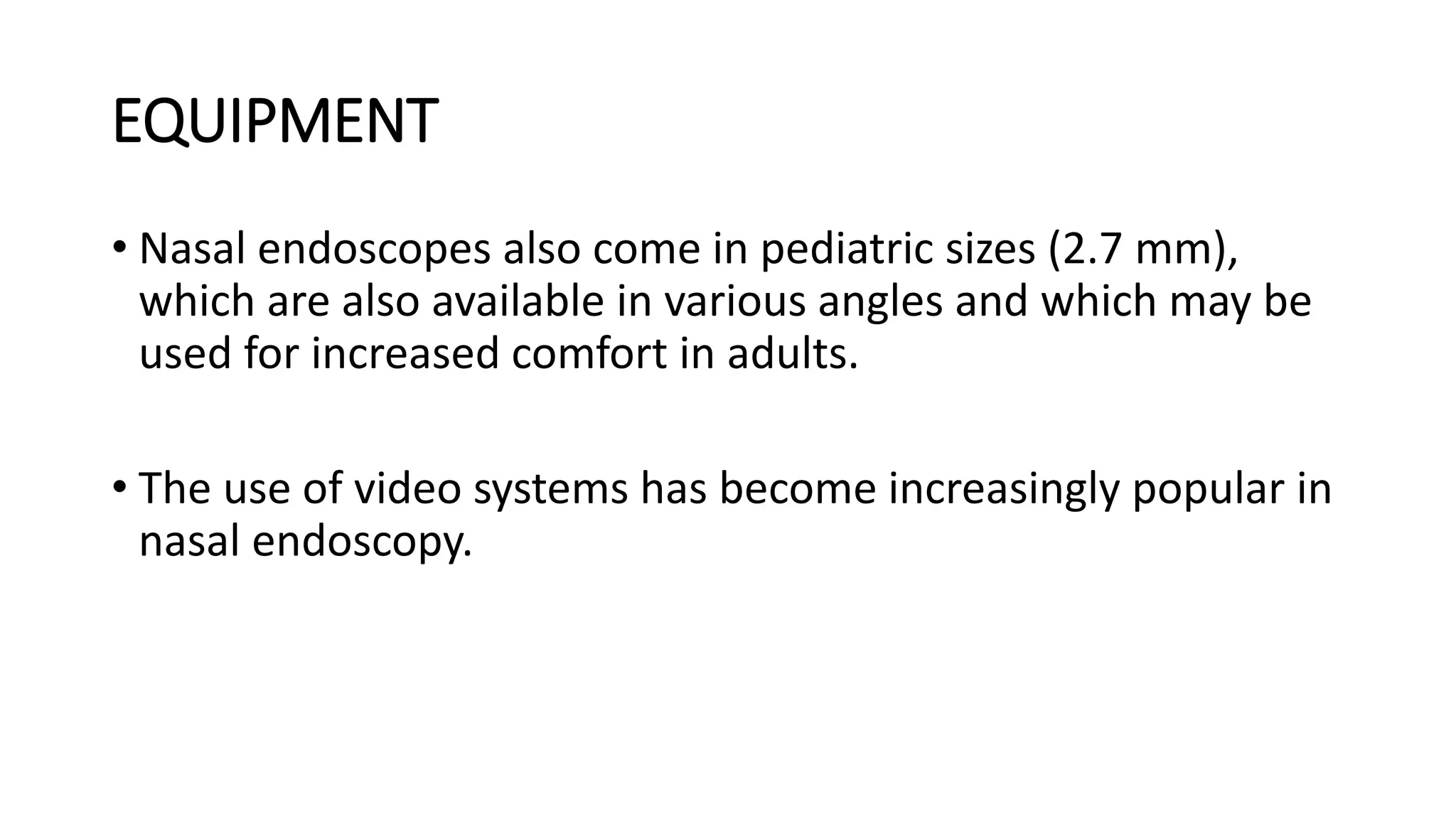Diagnostic nasal endoscopy | PPTX