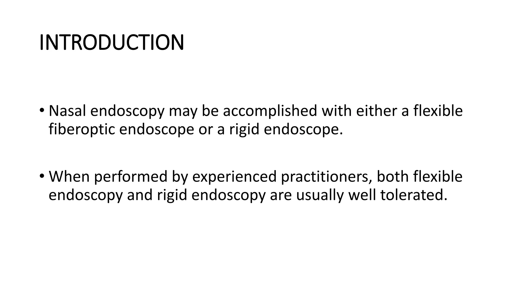 Diagnostic nasal endoscopy | PPTX