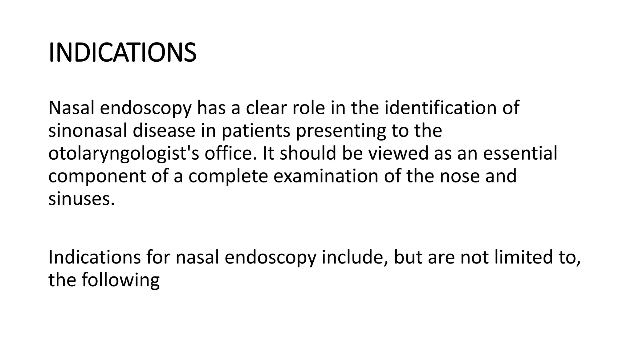 Diagnostic nasal endoscopy | PPTX