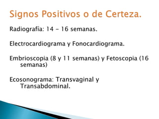 Diagnostico de embarazo Y control prenatal. | PPTX