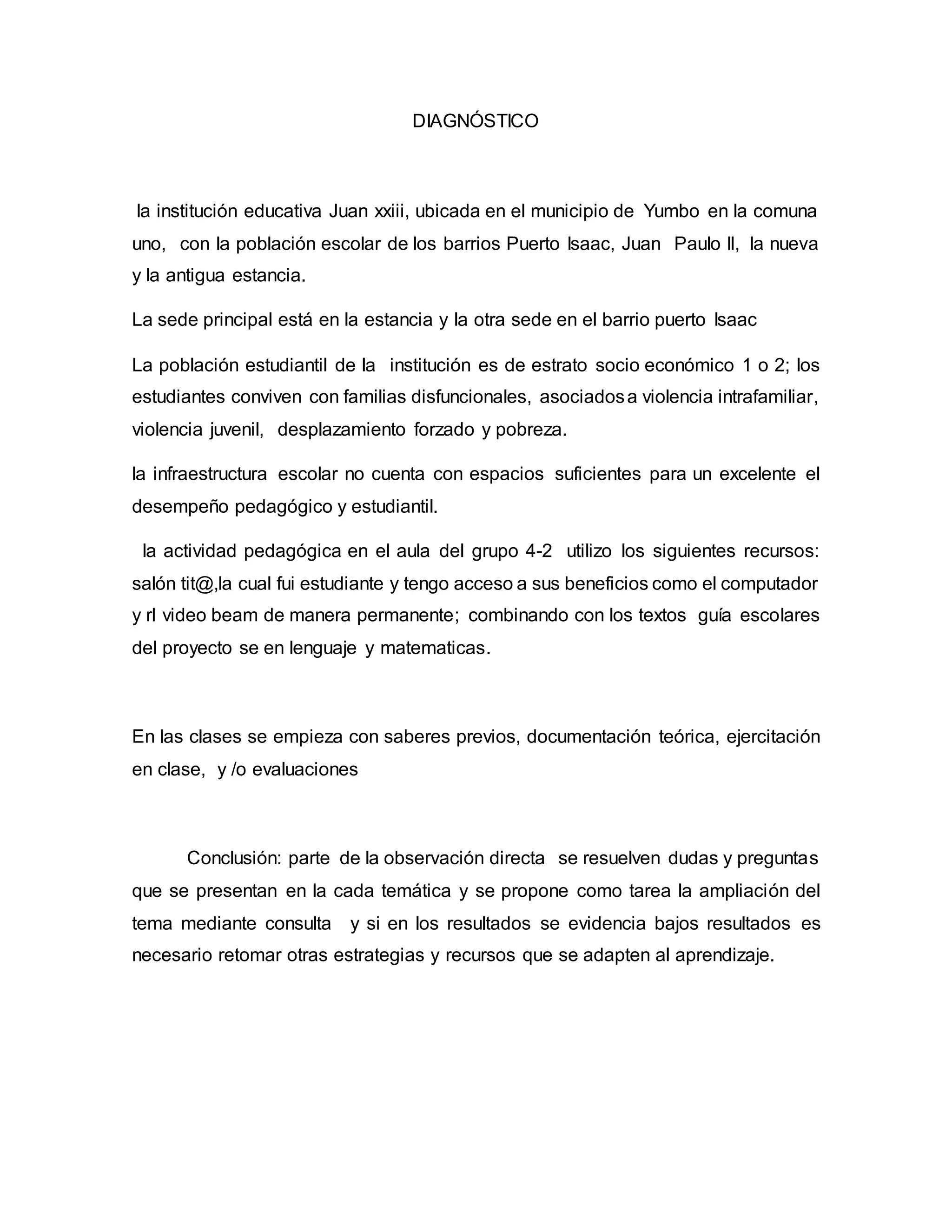 Diagnostico, luz mery ospina | DOCX