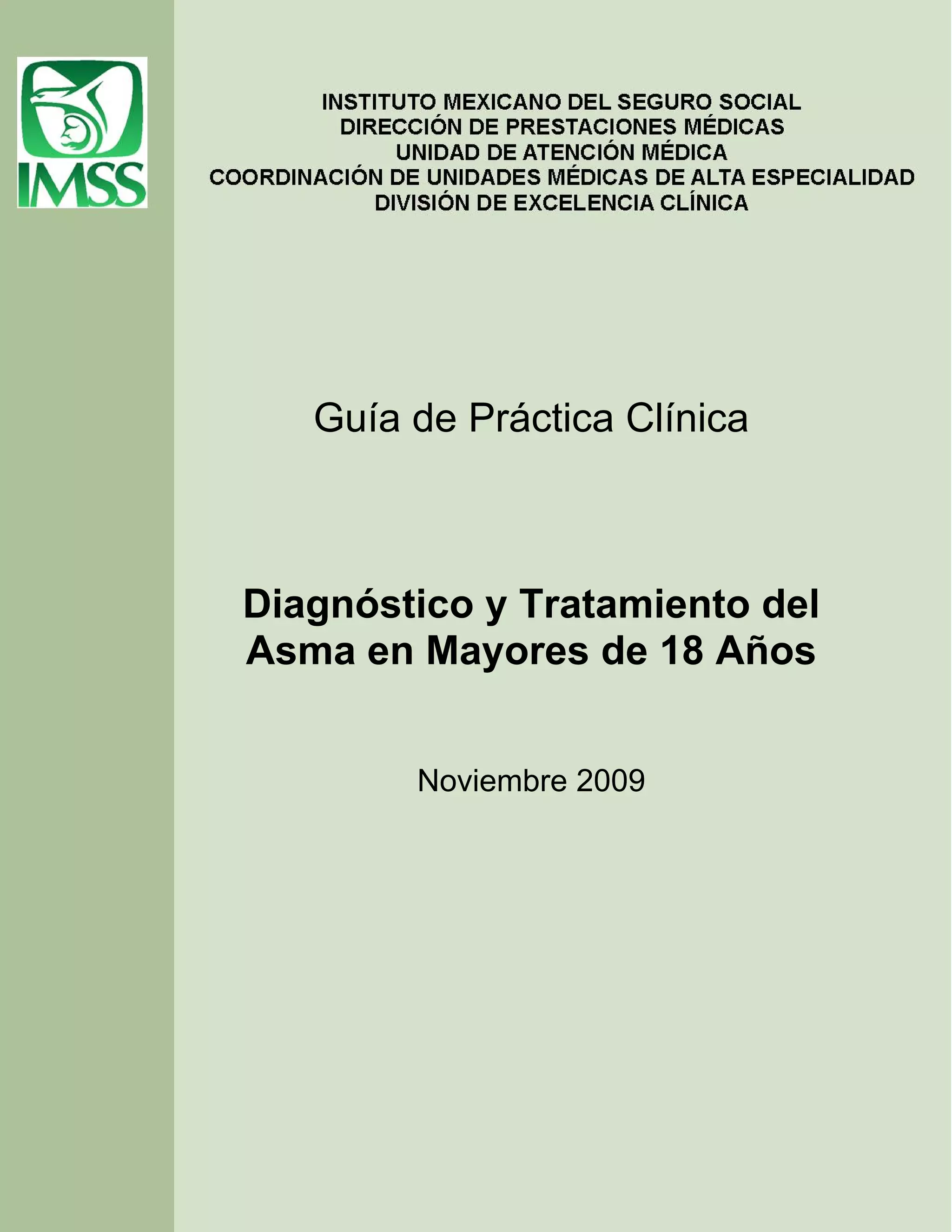 Diagnostico y tratamiento del asma guias imss | PDF