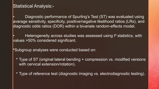 Diagnostic Performance of Spurling’s Test for the Assessment.pptx