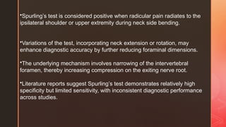 Diagnostic Performance of Spurling’s Test for the Assessment.pptx