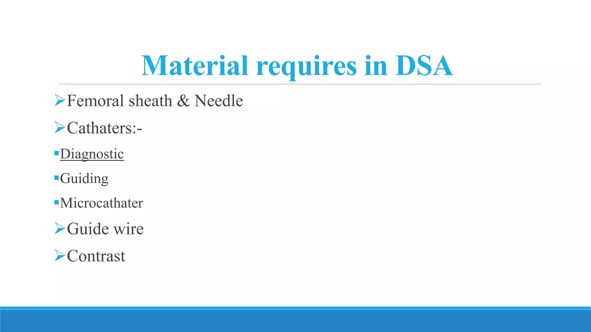 Diagnostic procedure of dsa and management of its | PPTX