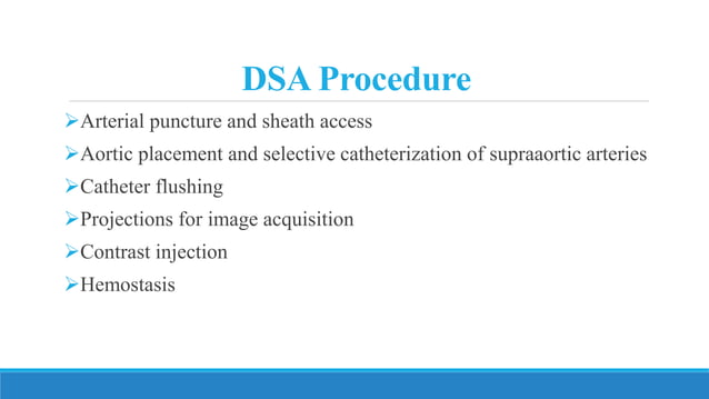 Diagnostic procedure of dsa and management of its | PPTX