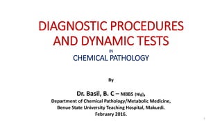 Diagnostic procedures and dynamic tests | PPTX