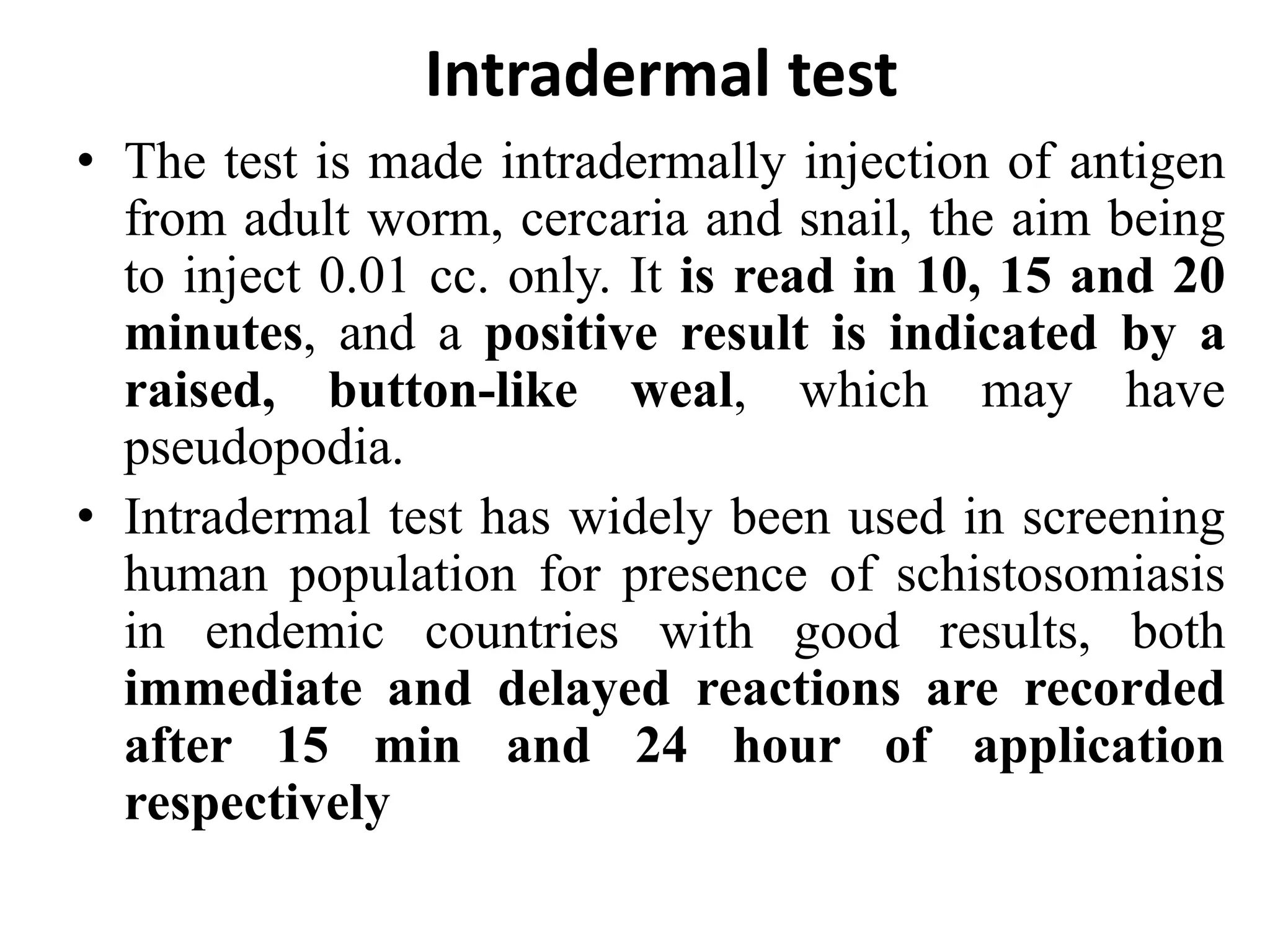 Diagnostic procedures of schistosomiasis | PPTX