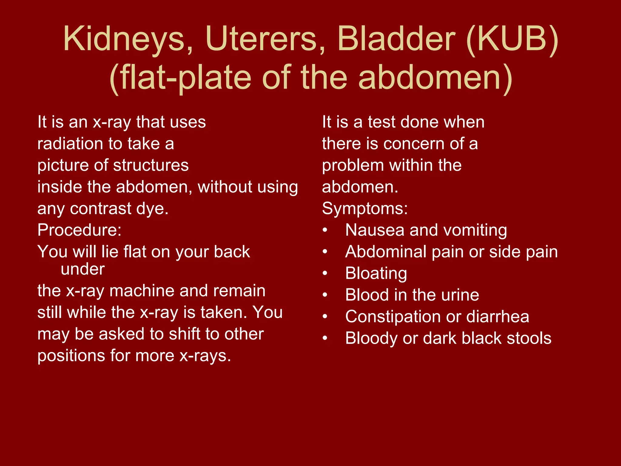 Diagnostic Procedures Of The Urinary System | PPT