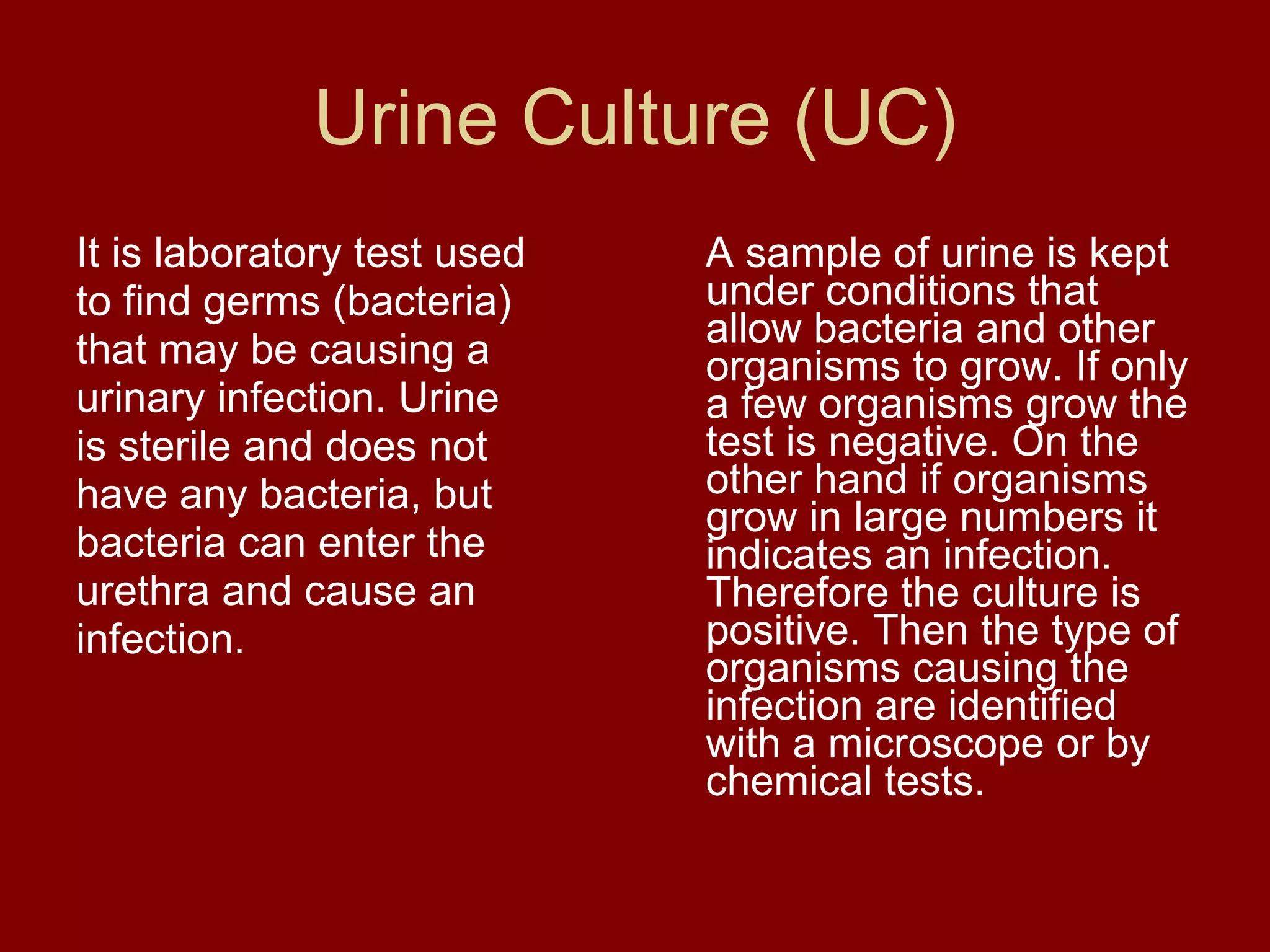 Diagnostic Procedures Of The Urinary System | PPT