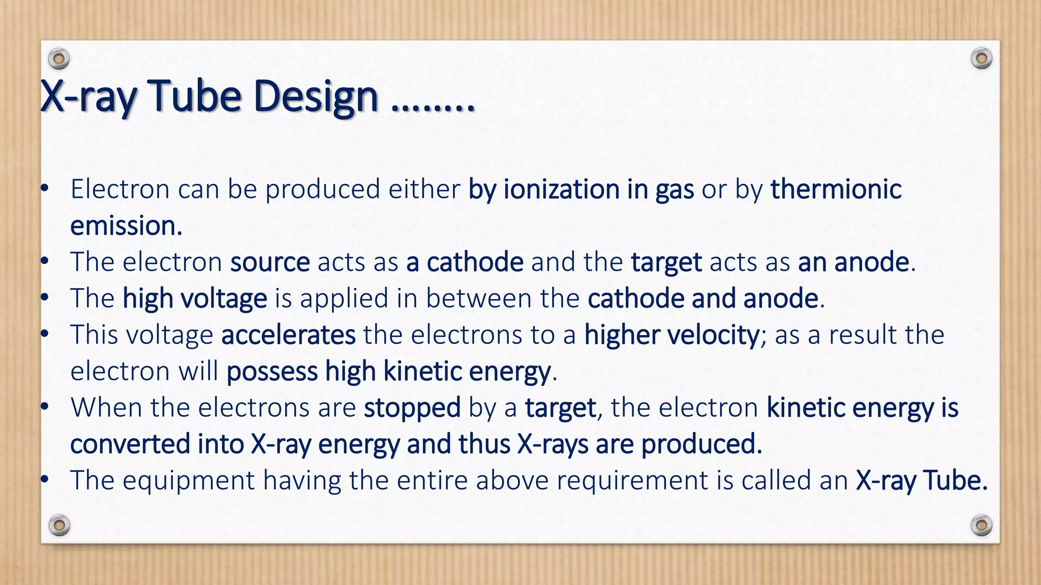 Diagnostic radiography concepts x ray equipment | PPTX