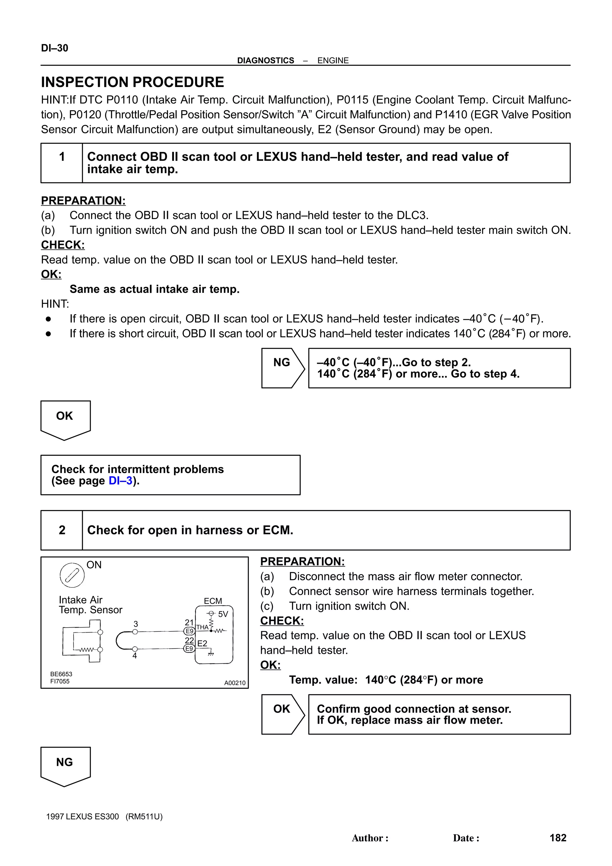Lexus Trouble Diagnostics | PDF