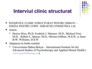 Diagnostic Si Interv Copii | PPT