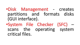 Diagnostic Software Tools.pptx | Operating Systems | Computer Software ...