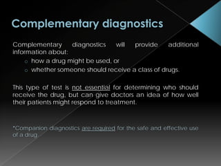 Complementary Tests and Companion Diagnostics in Oncology | PDF
