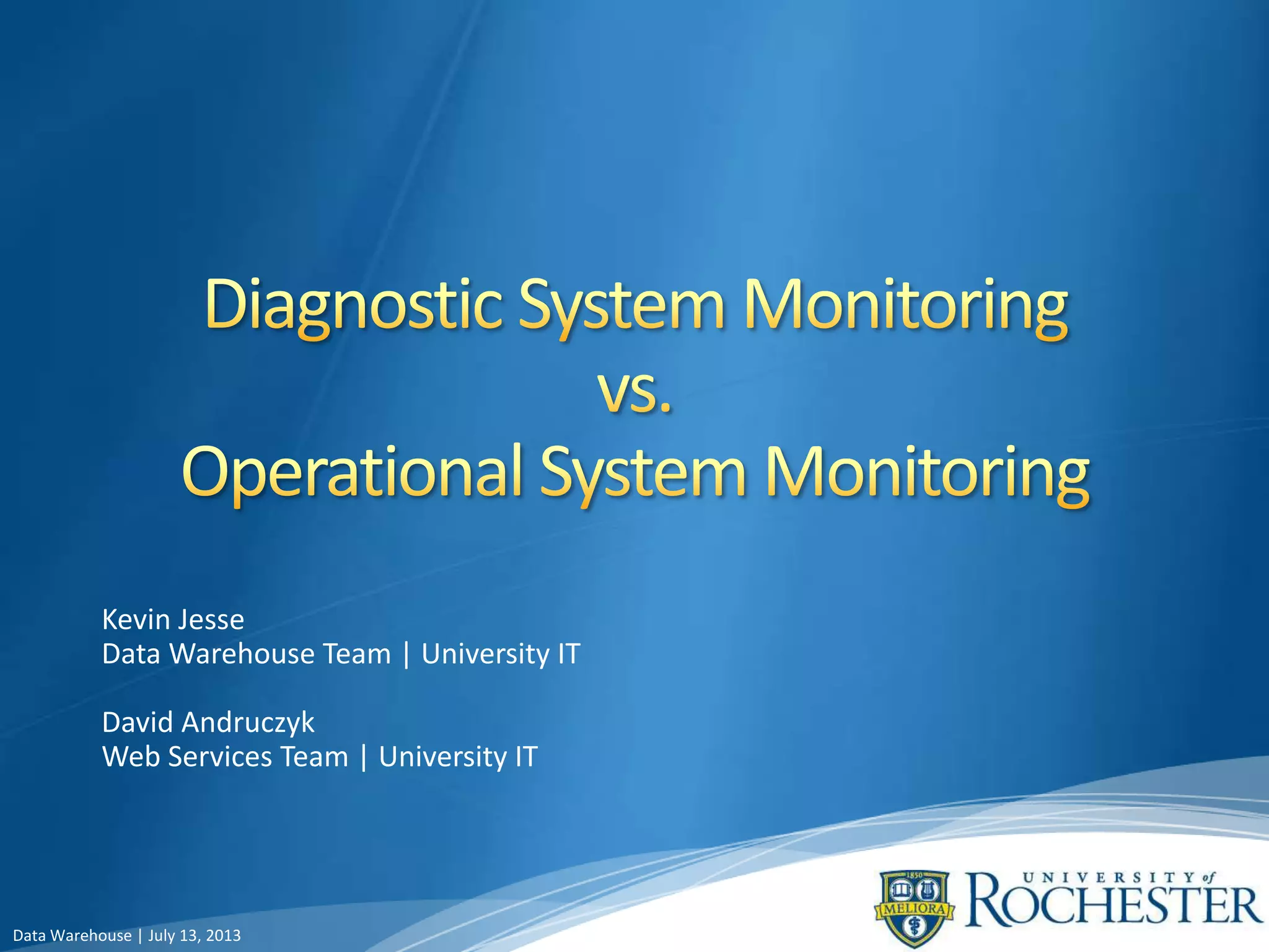Diagnostic System Monitoring | PPTX